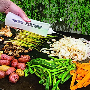 Char-Griller 8905 Griddle Accessory Kit, 2 Spatulas, 2 Bottles and Scraper