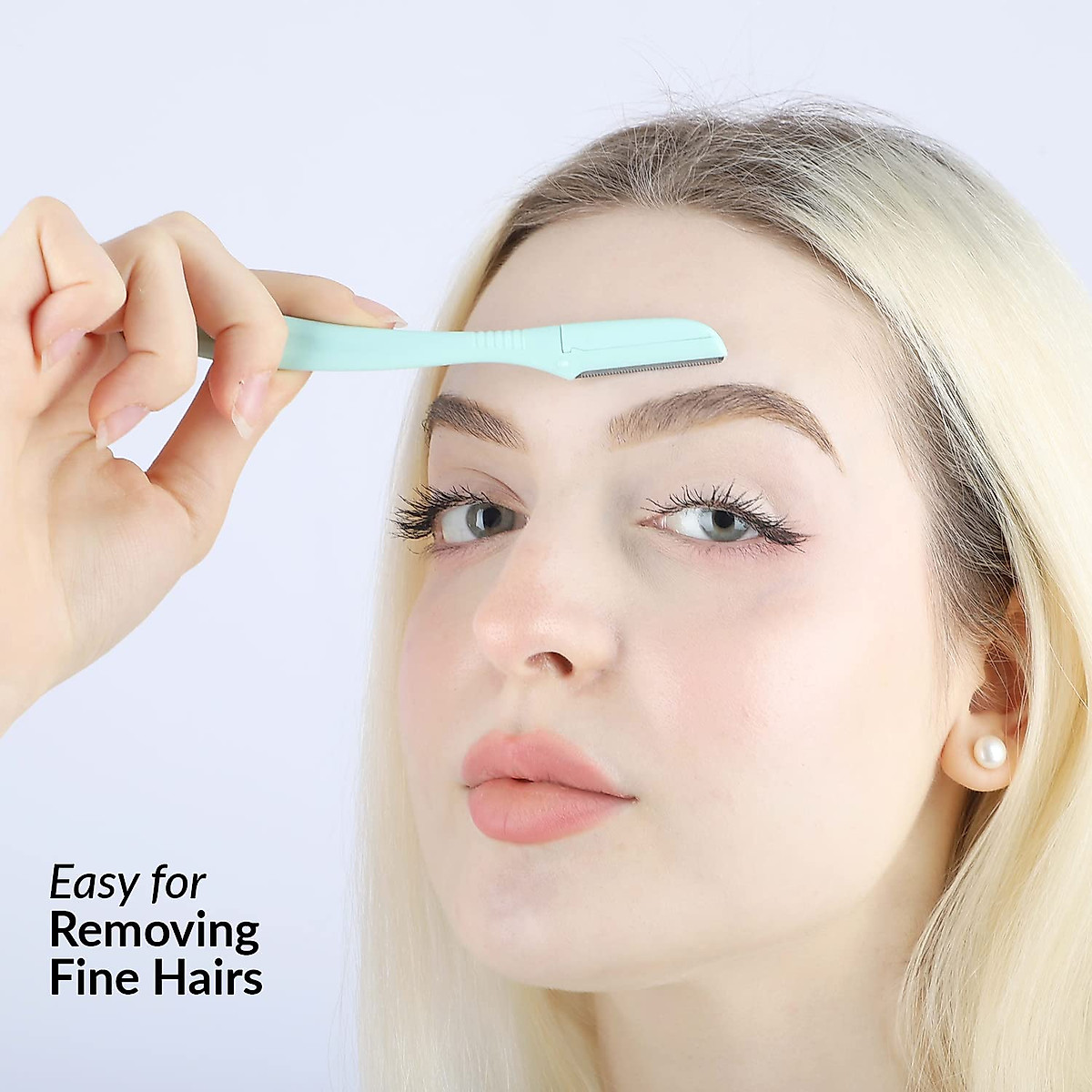 UNILOGICX Sweden Blade Eyebrow Razor, Silk Dermaplaning Tool, Hair Trimmer, Premium Facial Razor, Facial Shaver, exfoliating Tool for Women Body, Premium Blade Razor, 8 pcs