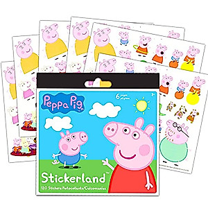 Nicktoons Peppa Pig Backpack and Lunch Box for Kids - 6 Pc Bundle with 16" Peppa Pig School Backpack Bag, Lunch Bag, Flashcards, Stickers, and More (Peppa Pig School Supplies)