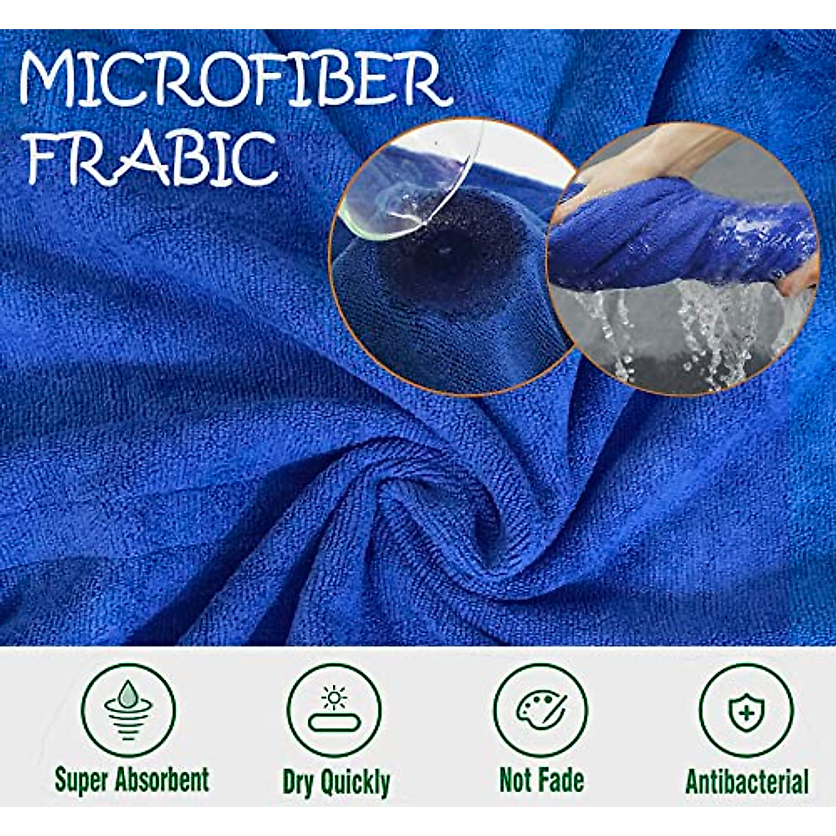 HhiMyOct Dog Drying Coat - Fast Drying Dog Towel Robe - Microfiber Dog Drying Bag Super Absorbent Pet Bathrobe, Adjustable Collar & Belly Strap Fast Drying Coat Pet Dog Cat Bath Robe Towel