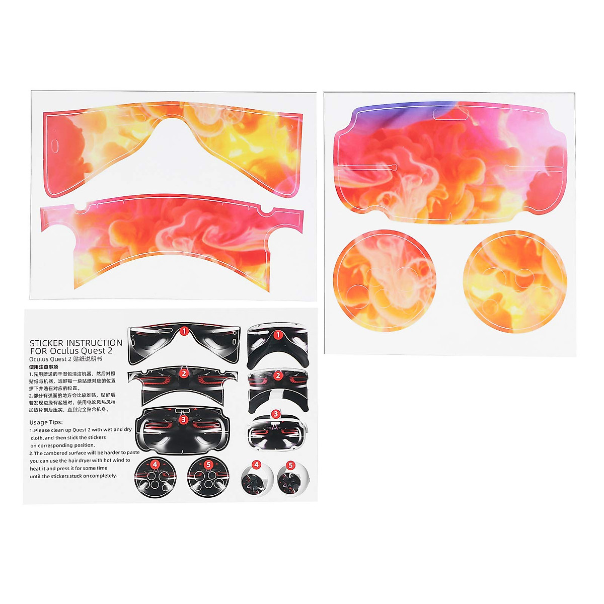 Entatial VR Controller Stickers, Dustproof VR Protective Sticker Anti Scratch Accurately Paste for Oculus Quest 2