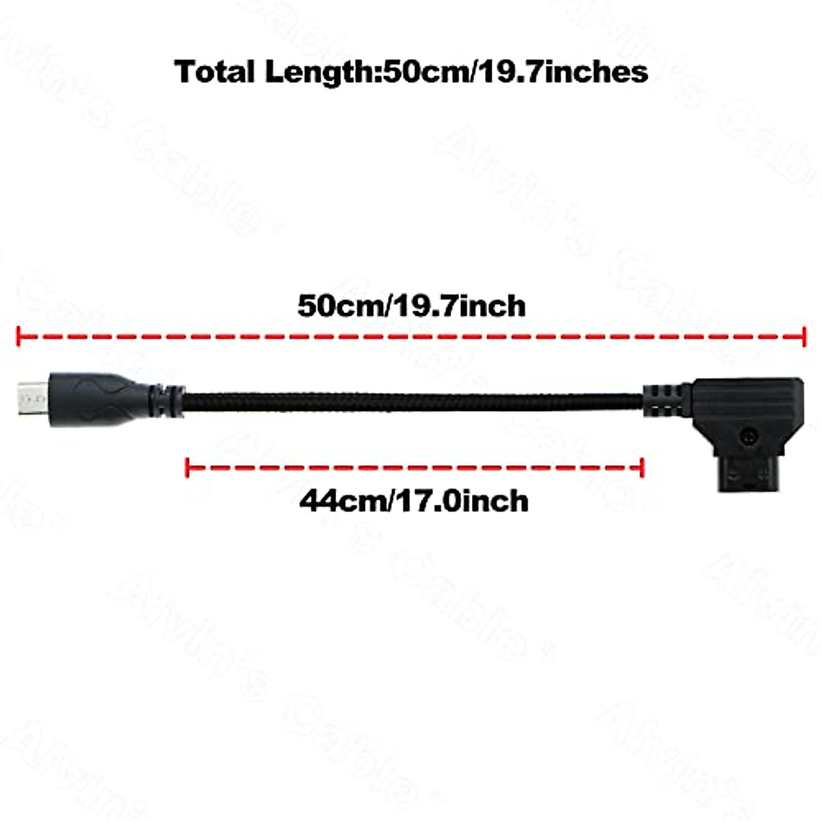 Alvin's Cables Micro USB to D Tap AlvinTap Protective DTap Motor Power Cable for Tilta Nucleus Nano