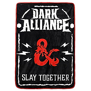 Bioworld Dungeons and Dragons Dark Alliance Dice 48" x 60" Throw Blanket