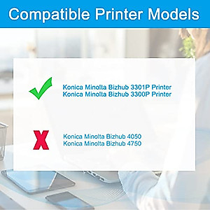 LCL Compatible Toner Cartridge Replacement for Konica Minolta TNP36 TNP-36 A63V00F 10000Pages Bizhub 3300P 3301P Printer (1-Pack Black)