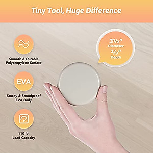 CO-Z Furniture Sliders - 16 Pack, 3 1/2" Reusable Furniture Sliders for Carpet, Heavy-Duty Furniture Gliders Movers for Hardwood Floors, Plastic Moving Pads for Heavy Furniture, Floor Protectors