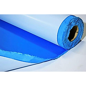 USA Fabric Store Process Blue Adhesive Poly Pro Twill Jersey Sportswear Apparel Applique Craft Fabric 50" Wide by The Yard