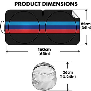 Car Windshield BMW Sunshade Cover Inner Sun Shade Sun Visor UV Protection, Black Foldable No Reflected Glare, Sunshade for Car SUV 4-Series 5-Series 7-Series X1 X3 X4 X5 X6 I8