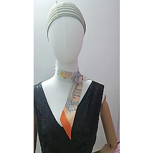 COtheSumay 100% Mulberry Silk Scarf for Handbags,Bags, and Purses,2"x35" Hair Ribbon Skinny Neck Scarves for Women