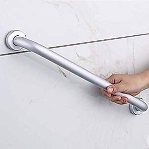 FHSRAEIP Grab Bars Safe Handrail Grab Bar Rail Bathroom Handrail Support Handle,Shower Safety Handle,Bathtub,Toilet, Kitchen,Stairway-Silver-50cm