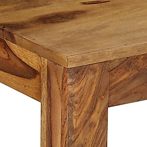 WHOPBXGAD Bar Table,Kitchen Table, Dining Room Counter, Easy to Assemble Suitable for Small Spaces, Flats, Bars, Restaurants,Solid Sheesham Wood 46.4"x23.6"x42.1"