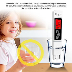 𝐌𝐨𝐬𝐭 𝐀𝐜𝐜𝐮𝐫𝐚𝐭𝐞 𝐒𝐨 𝐅𝐚𝐫 4-in-1 Instant Read TDS Meter - Measures TDS, EC, & Temperature (°C/°F) - Digital Water Testing Kit for Tap, Well, Pool, Hydroponics, Aquarium, RO/DI System White