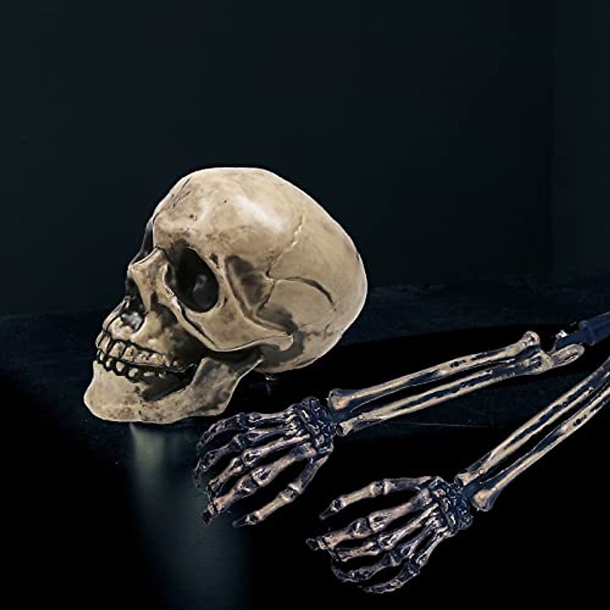 Sunnyglade Realistic Skeleton Stakes Halloween Decoration Scary Ground Breaker Skull and Skeleton for Outdoor Yard Lawn Stake Garden Graveyard Decoration