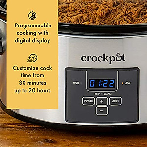 Crock-Pot Choose-a-Crock Digital Countdown Slow Cooker Stainless Steel, 6-Quart