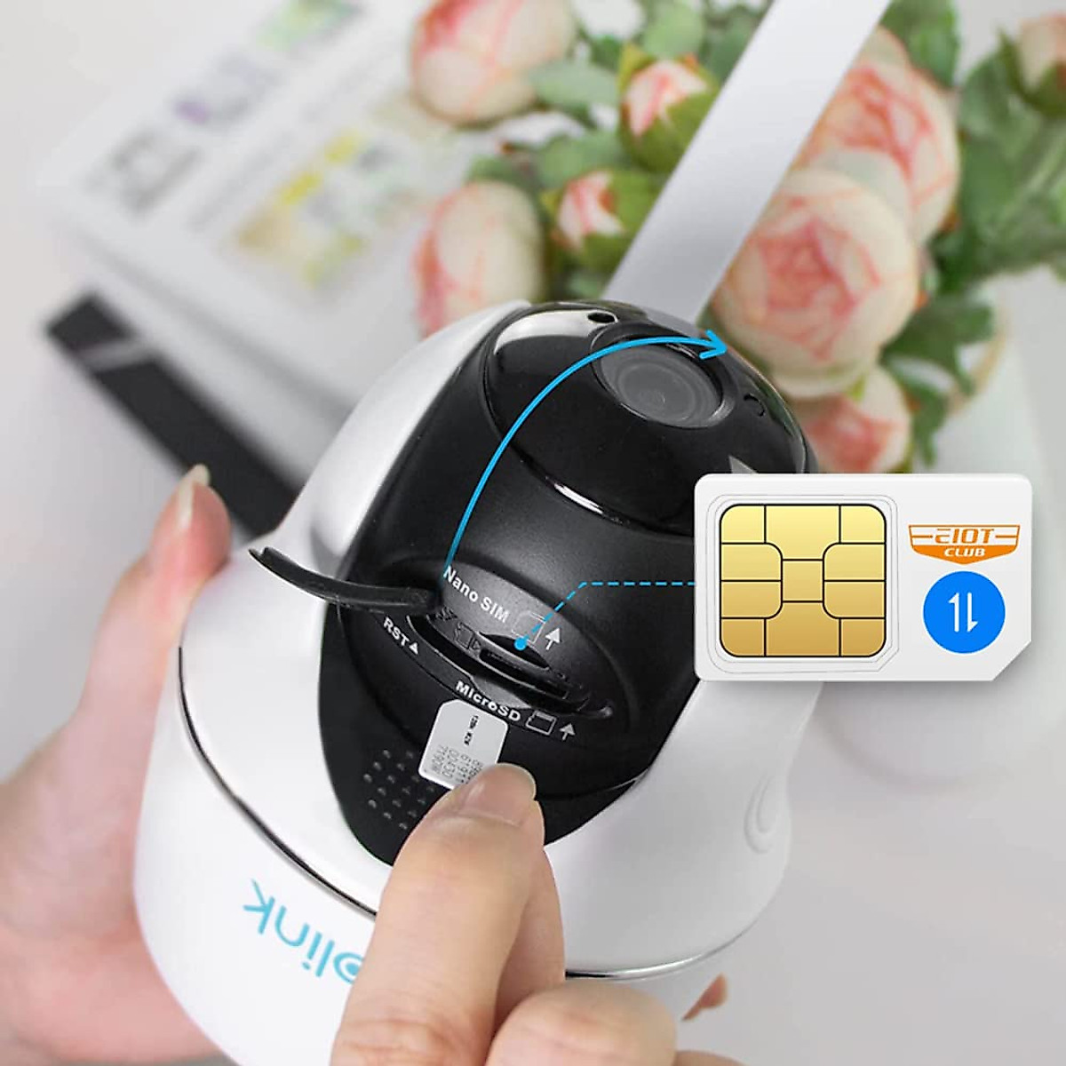Prepaid SIM Card for Reolink Cellular Solar Camera 300MB（50MB to 120GB Optional） for 30 Days IOT 2G/3G/4G Data Cards for IPad IP Camera Data Only