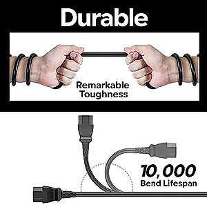 PeloFamily Power Cord Replacement Compatible with Peloton Tread, Extra Long 8FT Power Cord for Treadmill, 14AWG, 300V, 3 Prong Charger Cord, Power Supply, Power Cable, Treadmill Accessories