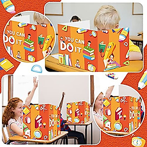 12 Pcs Privacy Boards Classroom Privacy Screen Bright Colored Desk Privacy Panel Classroom Desk Dividers for Students Privacy Folders for School Teacher Student Study Test Office Supplies (Elegant)