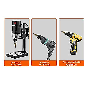 FEWELL M2 Titanium Step Drill Bits 3 Pieces,Straight Flute Step Bit（4mm—12/20/32mm),Hex Shank Unibit for Metal, Wood, Stainless Steel, Plastic（29 Size）