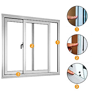 39.4FT Brush Weather Stripping, Neat Pile Self Adhesive Seal Strip for Windows and Door, Weatherstrip for Soundproofing, Windproof, Dustproof, Stronger Stickiness, 0.35'' Wide x 0.2'' Thick, Grey