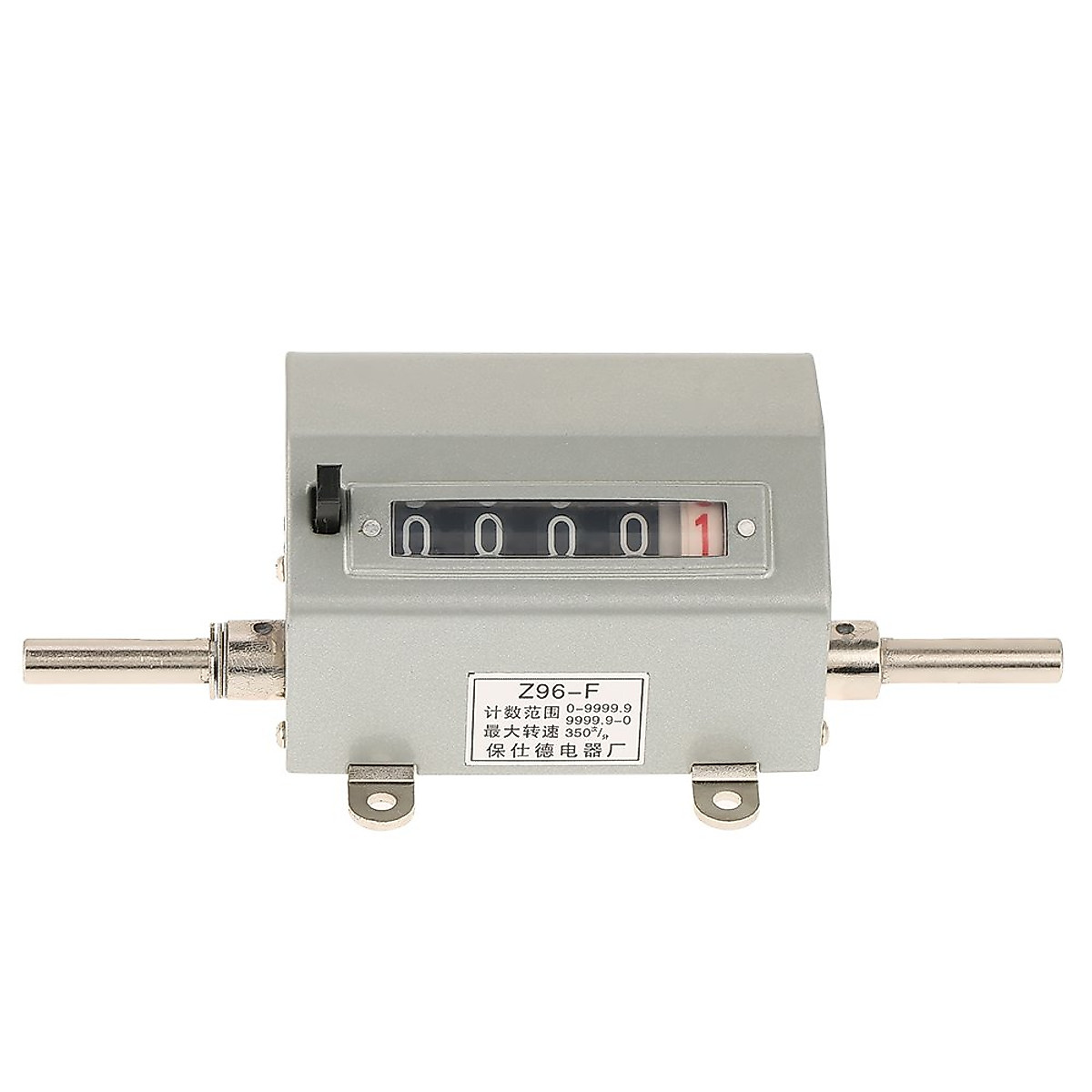 Length Counter, 1 Pack 5 Digits 0-9999.9 Mechanical Length Counter Max Speed 350RPM Grey Reset with Rolling Wheel for Record of Weaving, Plastic Film, Leather, etc