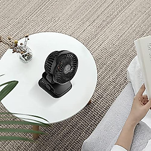 AA Battery Powered Clip on Fan with Aroma Function,Battery Operated Portable Fans for Camp,Small Dorm Fan with Powerful 4 Speeds,Quiet Desk Fan with 360°Rotation,Personal Dorm Fan for Home,Bed,Office