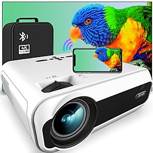 Projector with 5G WiFi and Bluetooth JIFAR 560 ANSI 16000L Native 1080P Outdoor Movie Projector 4k Support,Auto 6D Keystone&50% Zoom,Portable Smart Home LED Video Projector for Phone/PC