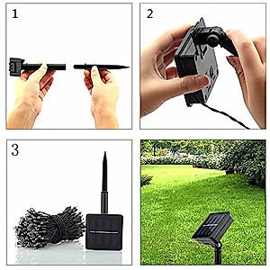 huxi-us 1Pcs Solar Power Globe Lights Garden Crystal Balls Solar Lights Solar Globe String Lights for Garden Yard Home Party Wedding Christmas Decoration