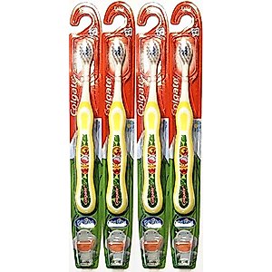 Colgate My First Toothbrush, Extra Soft, Ages 0-2, Yellow (Pack of 4)