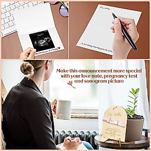 STOFINITY Pregnancy Announcement for Dad - Cute Baby Announcement Ideas, Pregnancy Reveal to Husband, Baby Surprise Announcement, Hi Daddy Pregnant Announcements, Wooden Pregnancy Test Keepsake Gift