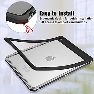 ipad 10.2 Waterproof Case 2021/2020/2019,ACase iPad 7th/iPad 8th/iPad 9th Generation IP68 Waterproof ipad 10.2 Cover with Strap Stand Pencil Holde Built-in Screen Protector Rugged Shockproof Case