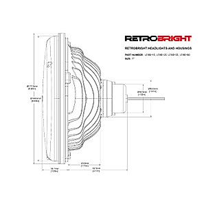 Holley RetroBright LFRB180 LED Forward Facing Light - Housing Only - Clear Lens - Sold Individually