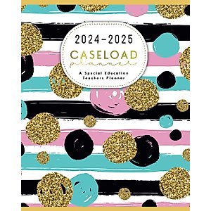 IEP Caseload: All-in-one IEP Lesson Planner for the School Year for Special Educators | Paint Watercolor