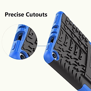 MAOMI for Kindle Fire hd 8 Case 2017/2018 Release 7th/8th Generation,Kickstand Heavy Duty Cover [ NOT fit HD 8 Tablet 12th/10th Gen 2022/2020 Release] (Blue)