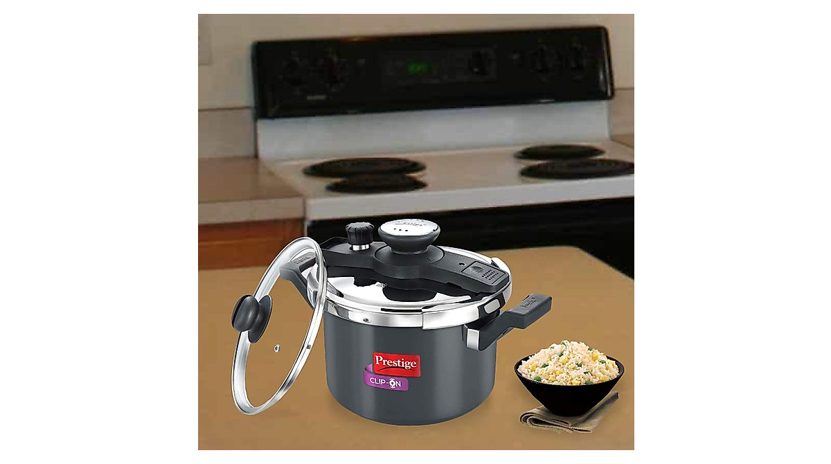 Prestige 5L Clip On Pressure Cooker - Induction & Gas Safe