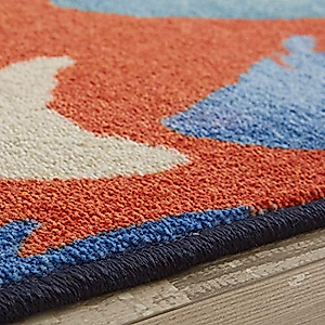 Mohawk Home Coastal Catch Red Nautical/ Coastal (5' X 8') Area Rug