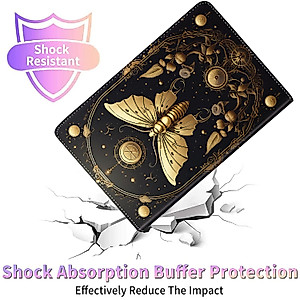 Case for Samsung Galaxy Tab S8 2022/Tab S7 2020 11 Inch (Model SM-X700/X706/T870/T875/T878), Multi-Angle Stand Smart Protective Cover, Shockproof Case Auto Sleep/Wake, Golden Moth