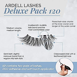 Ardell False Eyelashes Deluxe Pack 120 Black 4 Pack