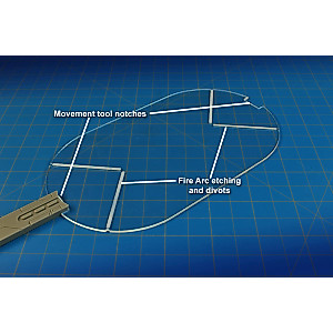 LITKO Notched Pill Tank Base | Compatible with Star Wars: Legion | 100x175mm | A-A5 | TX-225 | 1.5mm Clear Acrylic