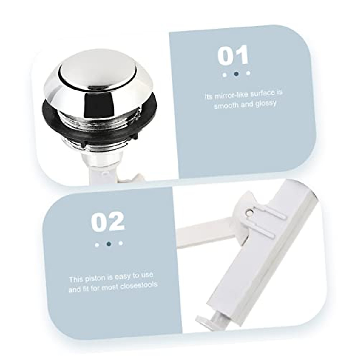 Uonlytech 12 Pcs Toilet Button Toilet Flush Valve Toilet Accessories Wc Flush Button Bathroom Water Push Button Tank Button Replacement Toilet Water Tank Push Button Toilet Tank Button Round