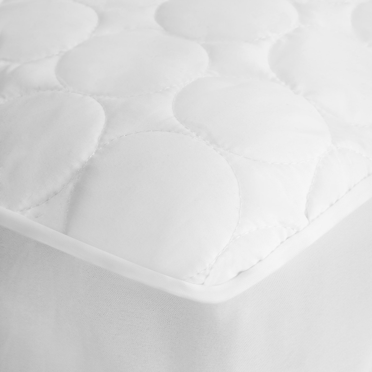 Superior MAT PAD QT QN Quilted Mattress Pad Protector Cover, Queen, White