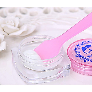 100pcs Plastic Spatulas Cosmetic Scoop Stick Spatula Applicator Tool for Mixing and DIY Mask Facial Cream Makeup Skin Care Products 3.2" Reusable (Purple)