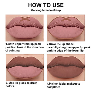 AMY'S DIARY 2pcs Nude Matte brown Lip Liner and Lipstick Makeup Set, Liquid Lipstick 24H and Lip Liner Set Matt Lips Make Up Waterproof Long Lasting Lipstick Matte Kit (#32)