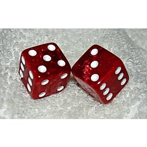 Red Granite Style Dice Pair
