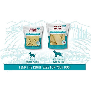 Real Hide | Enzyme Enriched Dental Care Dog Chews | Dog Dental Chews | Medium/Large | Aprox. 30 Chews