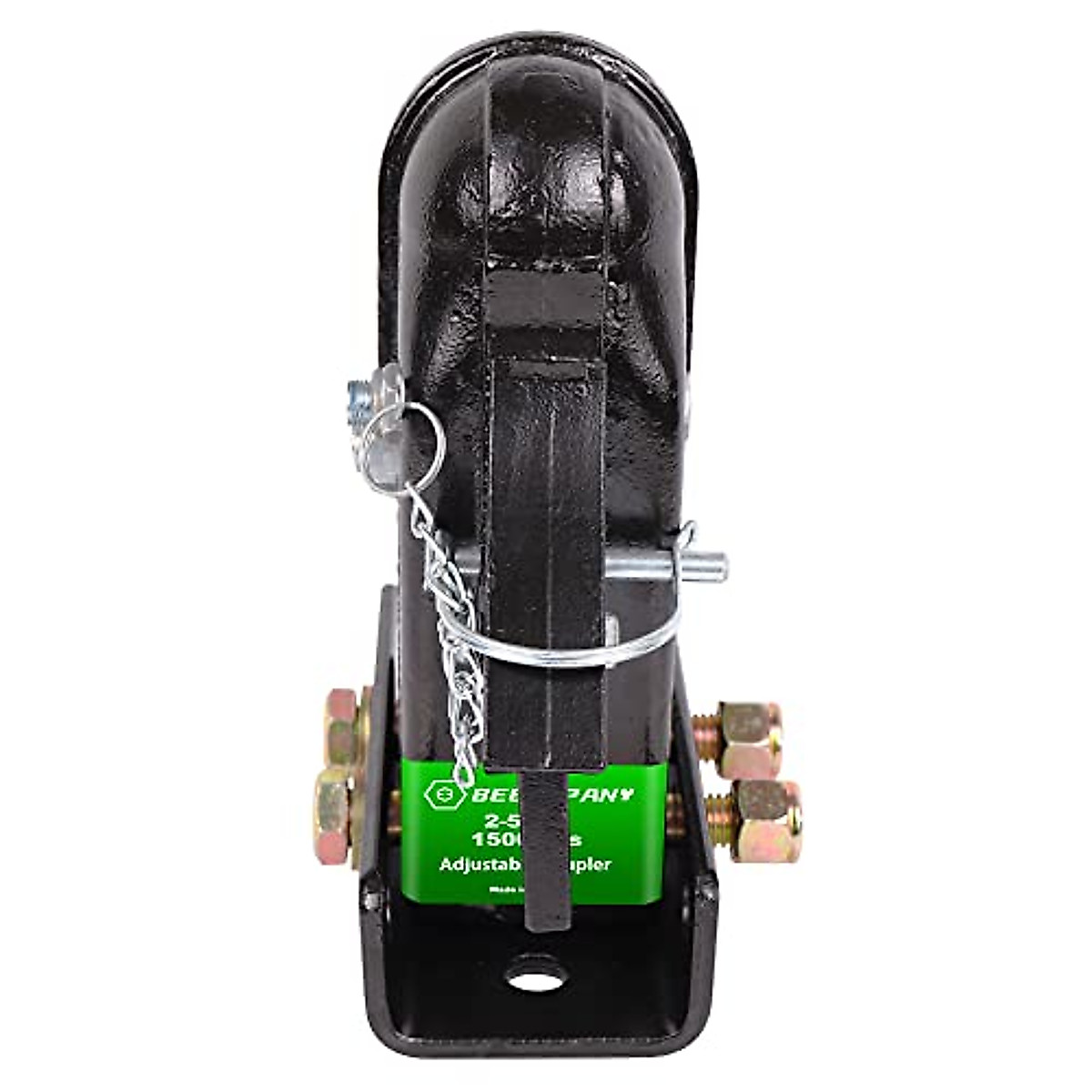 BEBLEPANY 2-5/16 Inch Adjustable Cast Trailer Coupler 15000lbs with Channel and 3 Position Channel and Fasteners