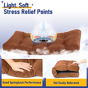 ROFIELTY Bench Cushion 36 inches. Non-Slip Tufted Cushion for Indoor/Outdoor use, Comfortable Window Cushion, Soft Piano Bench Cushion.Multi-Scene use of Cushions. (36x14x3, Brown)