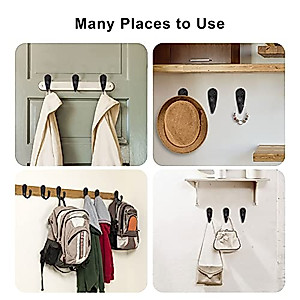 Mzizi Dco Wall Hooks,Coat Hooks Wall Mounted,Single Metal Hooks, Heavy Duty Wall Hooks for Hanging Hat Towel Robe Bag Jacket Clothes (Black 15PCS)