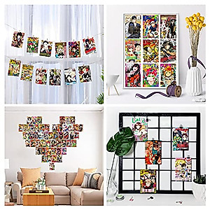 8TEHEVIN 50PCS Anime Magazine Covers Aesthetic Pictures Wall Collage Kit, Trendy Small Posters for Dorm Decor, Anime Style Wall Art Print, Aesthetic Photo Collection, Bedroom Decor for Teens Boy Girl