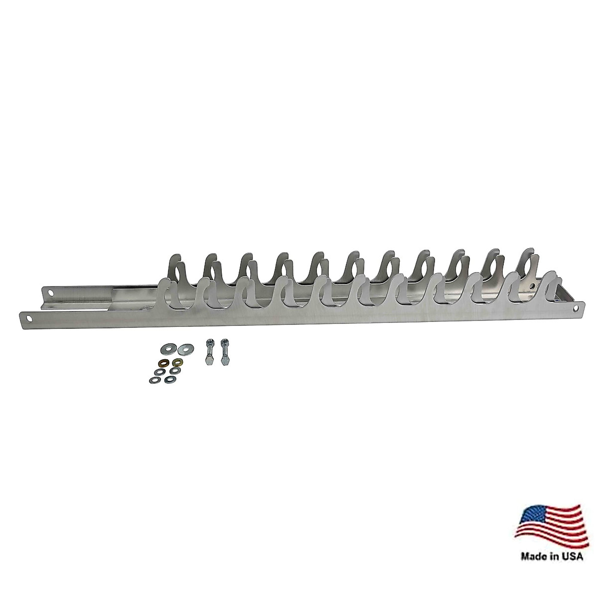 Mytee Products 48" Aluminum Locking Ratchet Binder Rack - Made in USA (Holds 11 Binders)