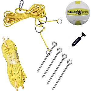 Park & Sun Sports Tournament Flex 1000: Portable Outdoor Volleyball Net System, Blue