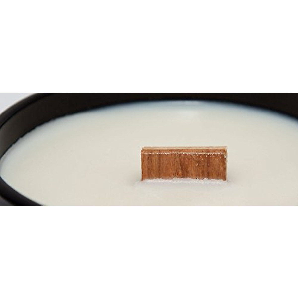 Wax and Wick 12oz. Pure Soy Wax Scented Candle with Double Wood Wick - Black, Mulled Cider Scent - Notes of Apple, Nutmeg, Vanilla, & Caramel